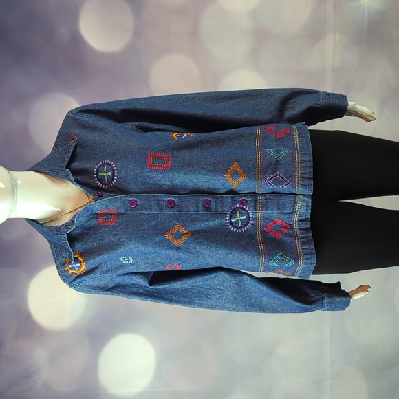 Passport | Jackets & Coats | Vintage Passports Southwest Themed Button ...